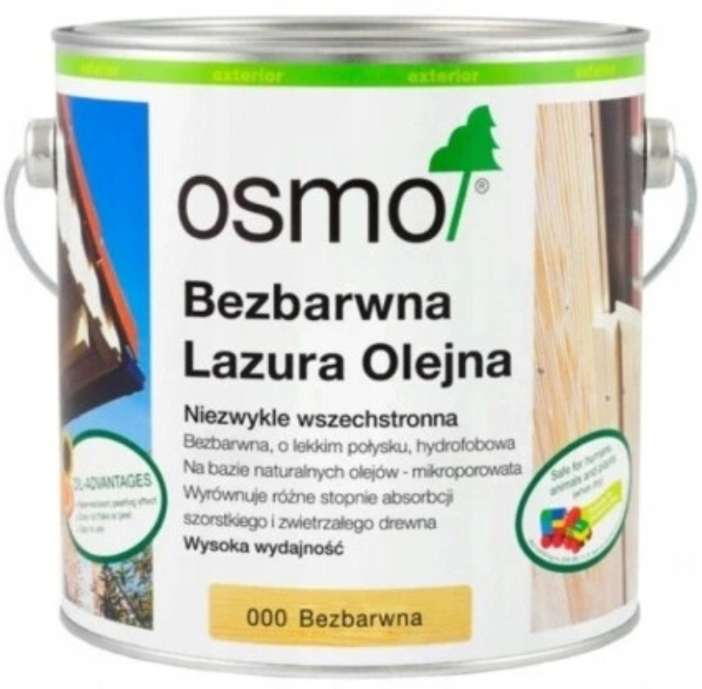 BEZBARWNA LAZURA OLEJNA GRUNT DO DREWNA HYDROFOBOWA OSMO 000 0,75L 0,75 l | Produkty \ Na ...